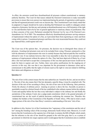 Unisa constitutional law assignment | PDF