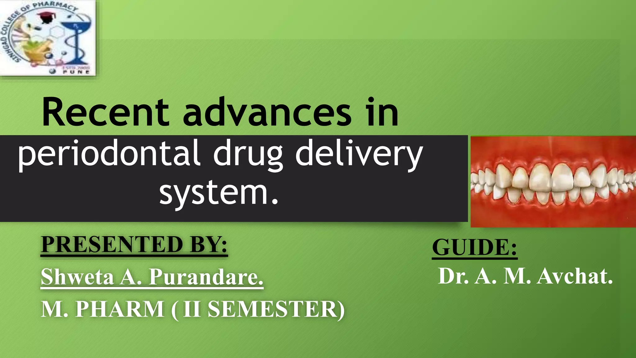 advances in treatment of periodontitis DDS | PPTX