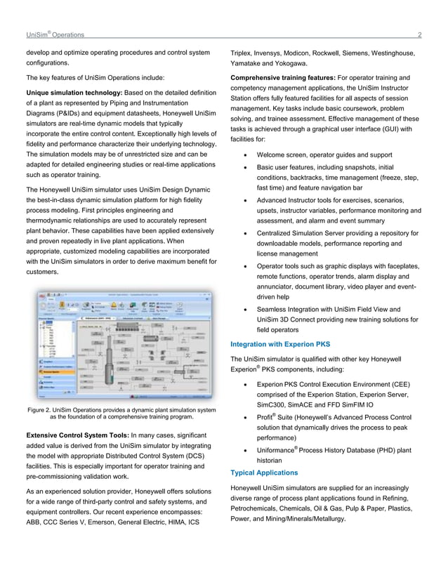 UniSim® Operations | PDF