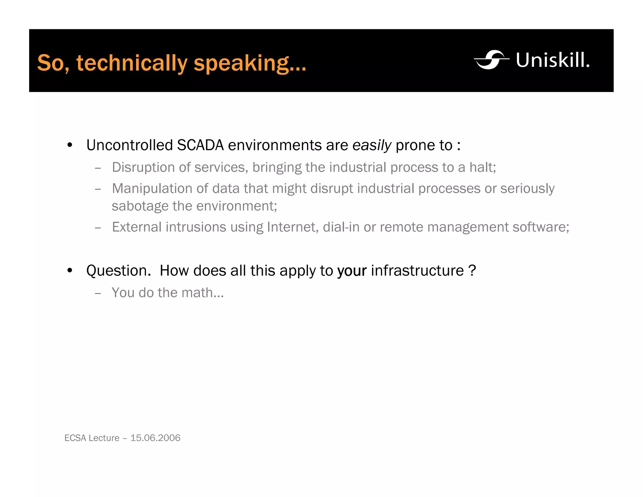 SCADA Security Presentation | PDF