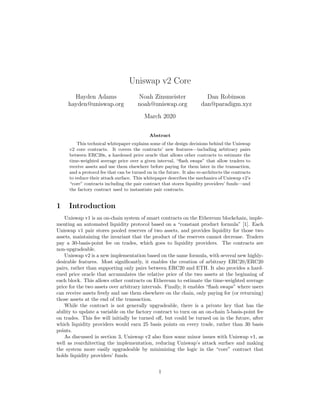Uniswap defi whitepaper | PDF