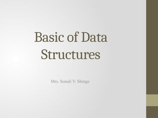Introduction to data structures and its types | PPTX