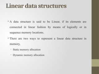 Introduction to data structures and its types | PPTX