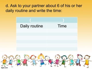 Unit 01 - daily routines | PPT