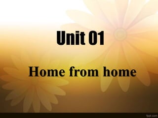 Unit 01- furniture 3ro | PPT