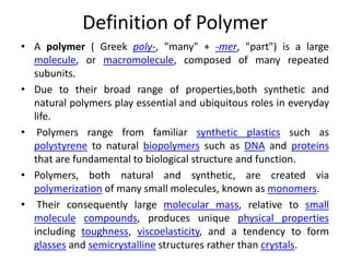 POLYMERS | PPTX