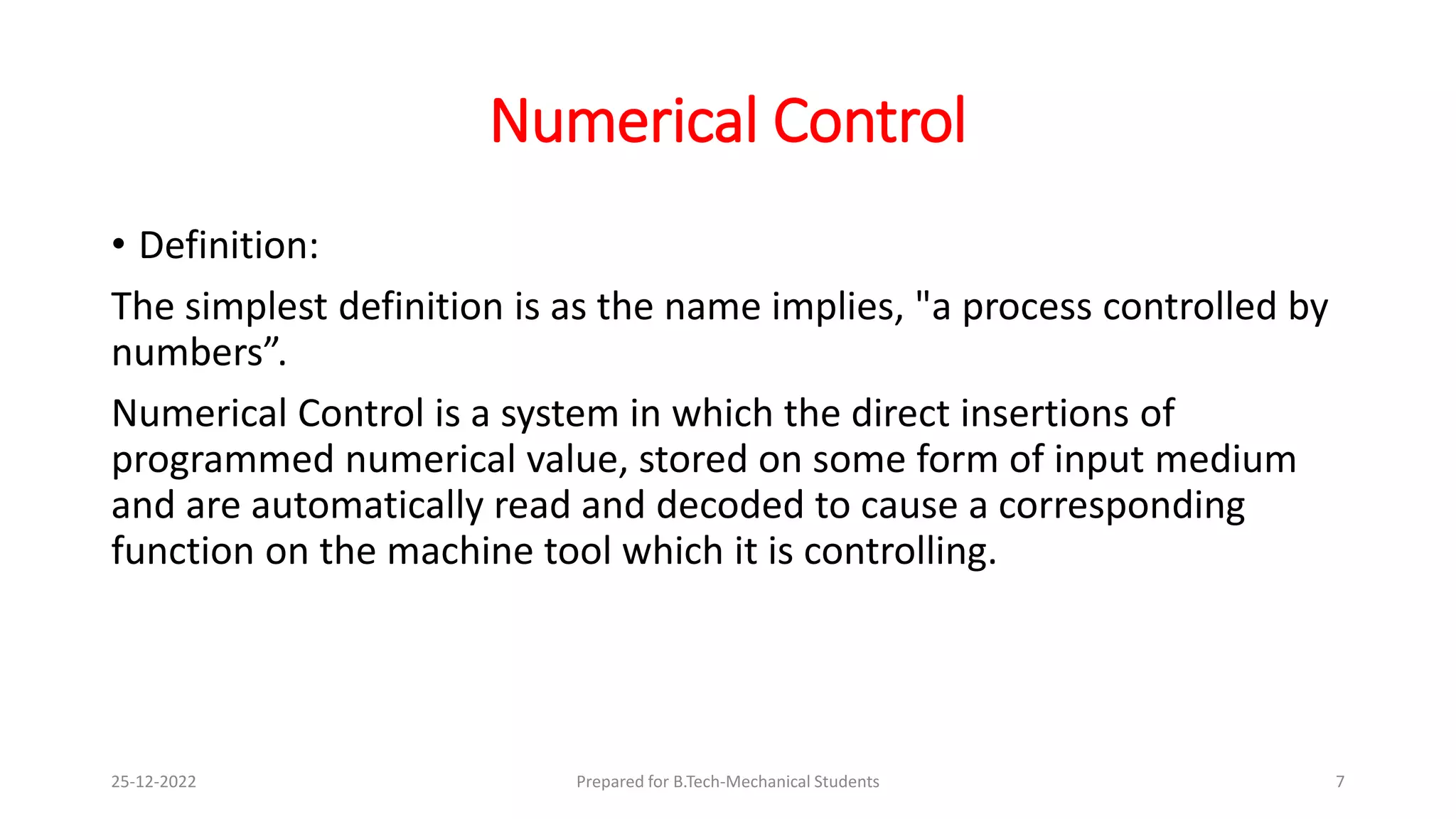 Unit - 01 Introduction to CNC System.ppt