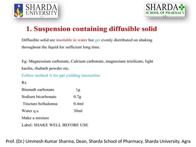 Biphasic liquids: Suspensions: Definition, advantages and disadvantages ...