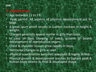 Unit 03 growth and development during childhood and adolescence-ii | PPT