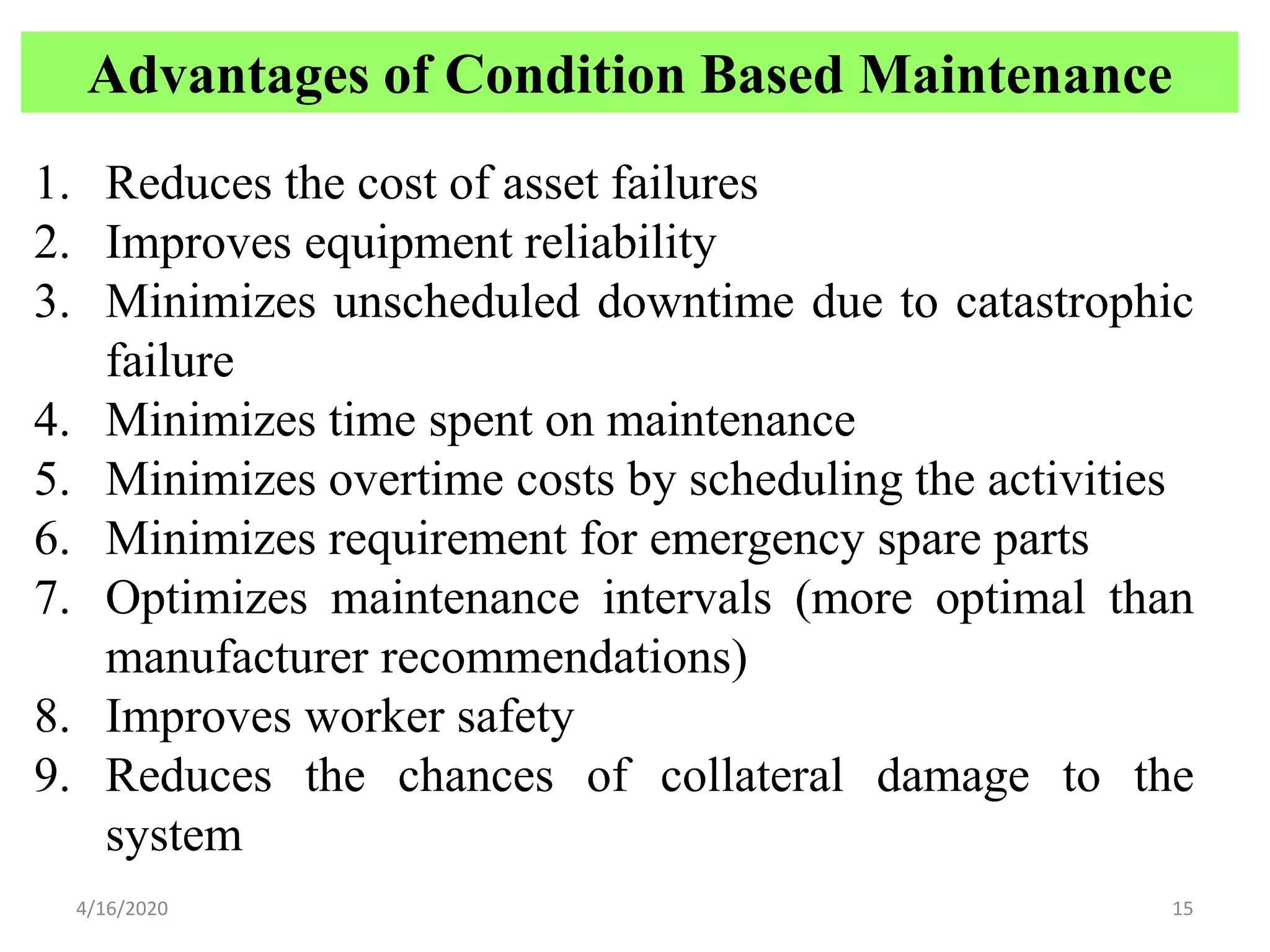 Condition Based Maintenance | PPT