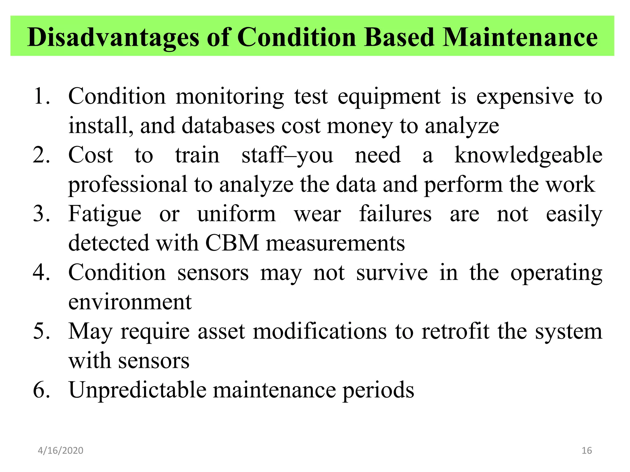 Condition Based Maintenance | PPT