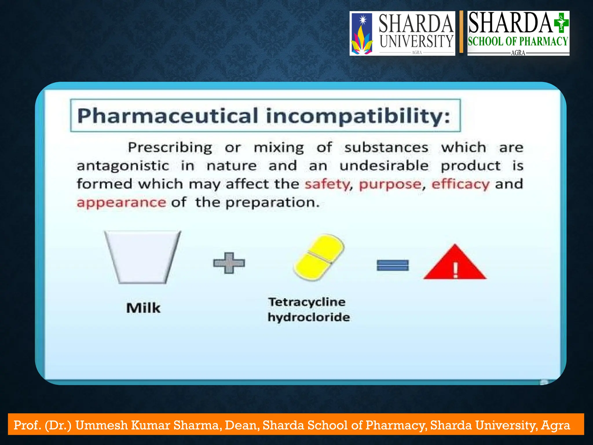 Pharmaceutical incompatibilities: Definition, classification, physical ...