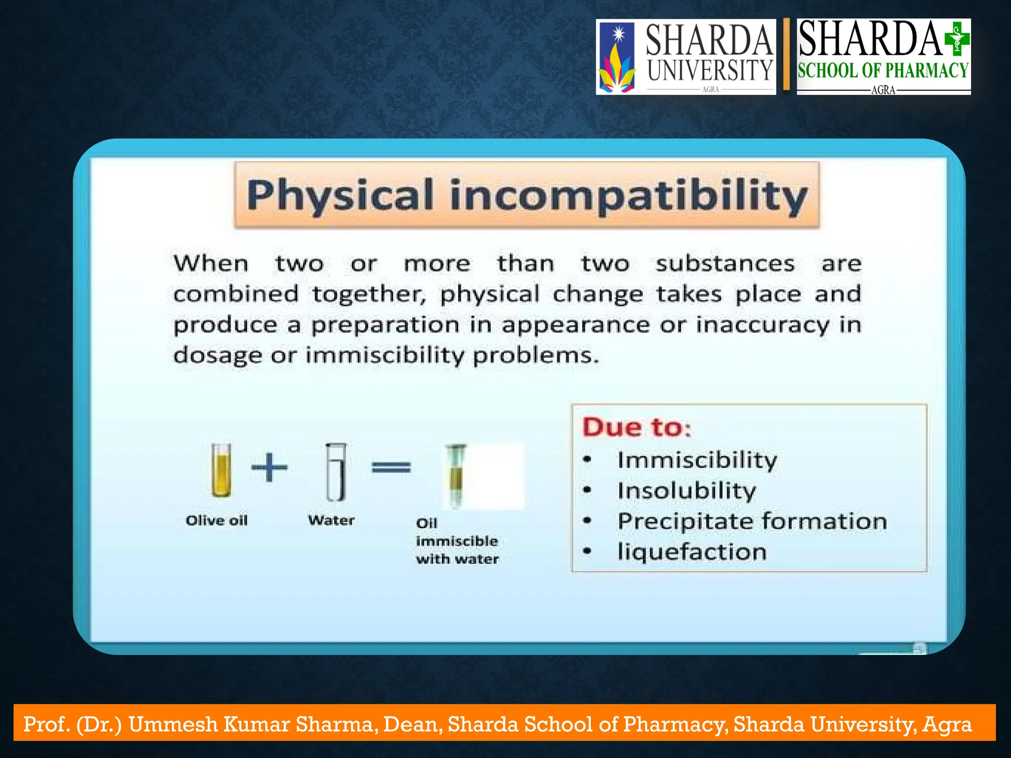 Pharmaceutical incompatibilities: Definition, classification, physical ...