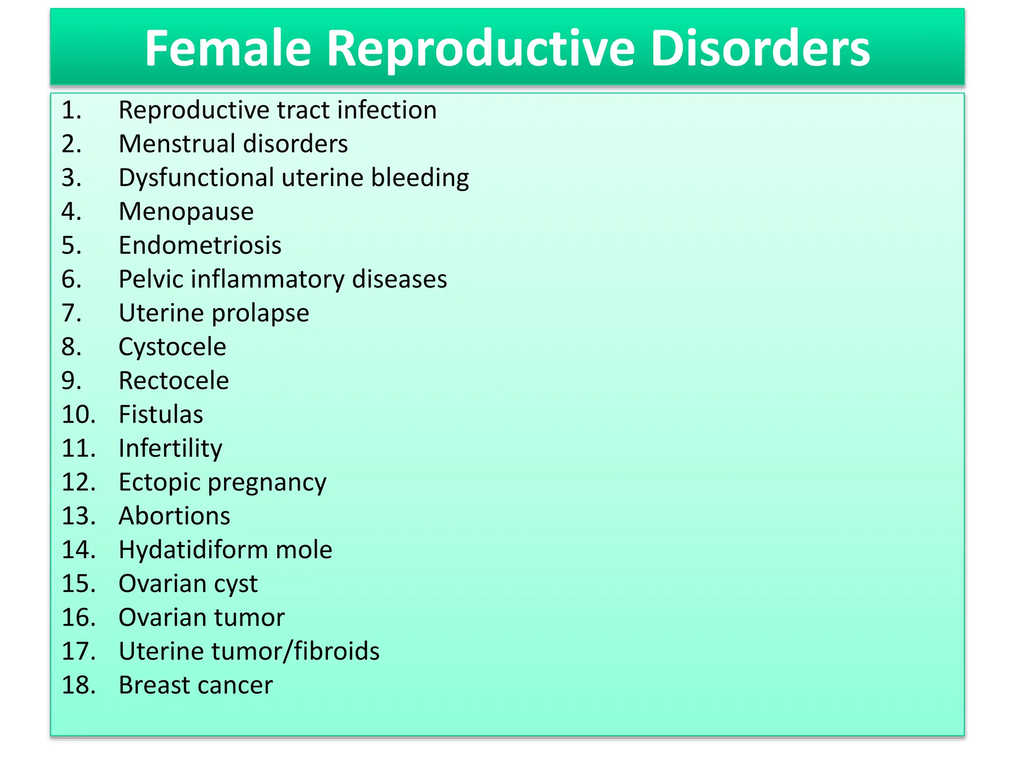 Unit-04 Part (A) Female Reproductive Disorders Provided By Khyber ...