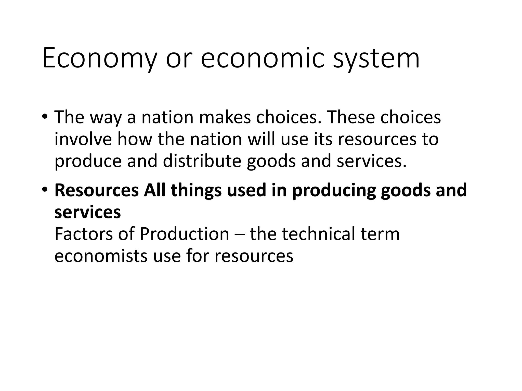 Lec 06 Economics systems Capitalism | PPTX