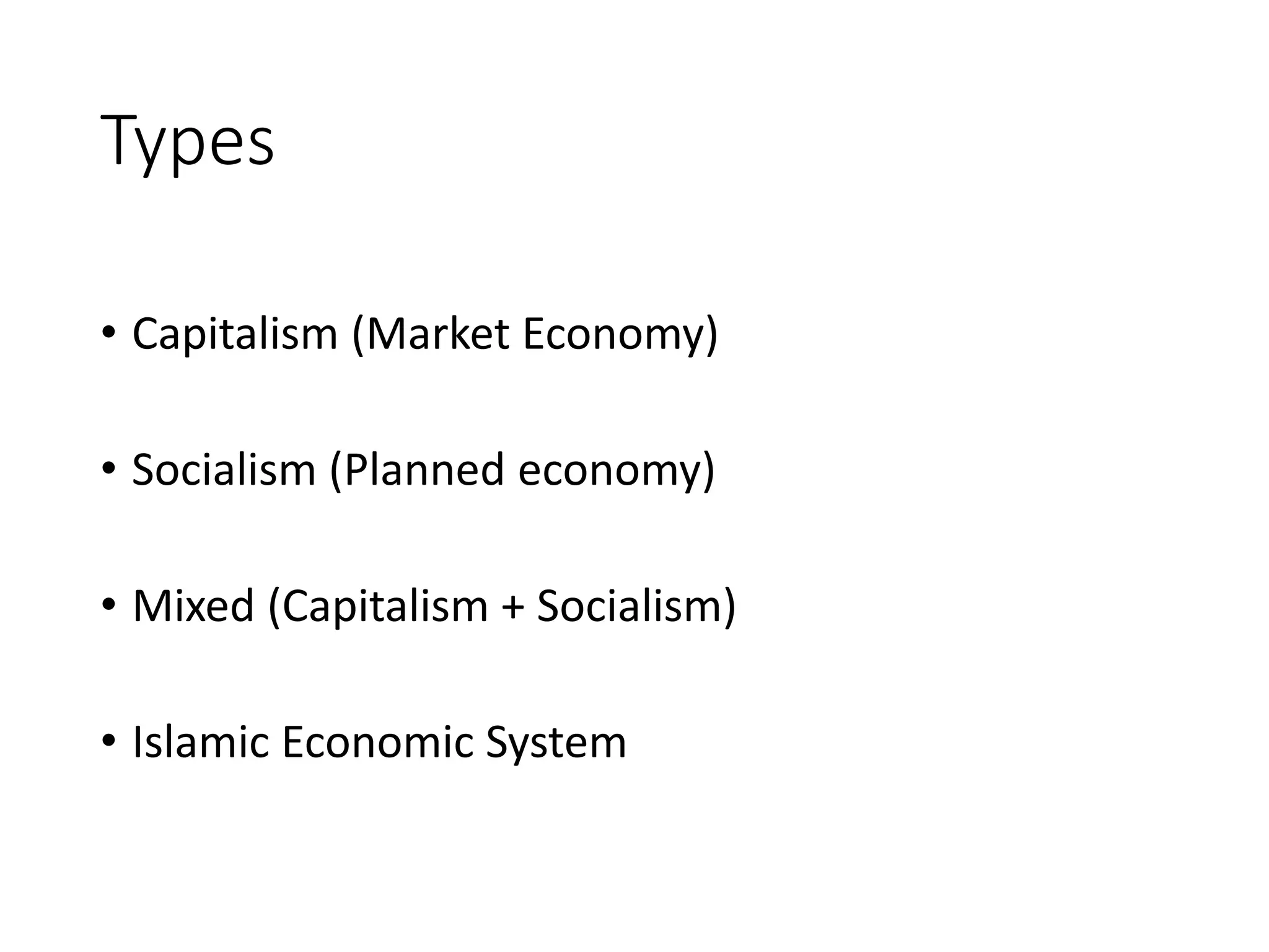 Lec 06 Economics systems Capitalism | PPTX