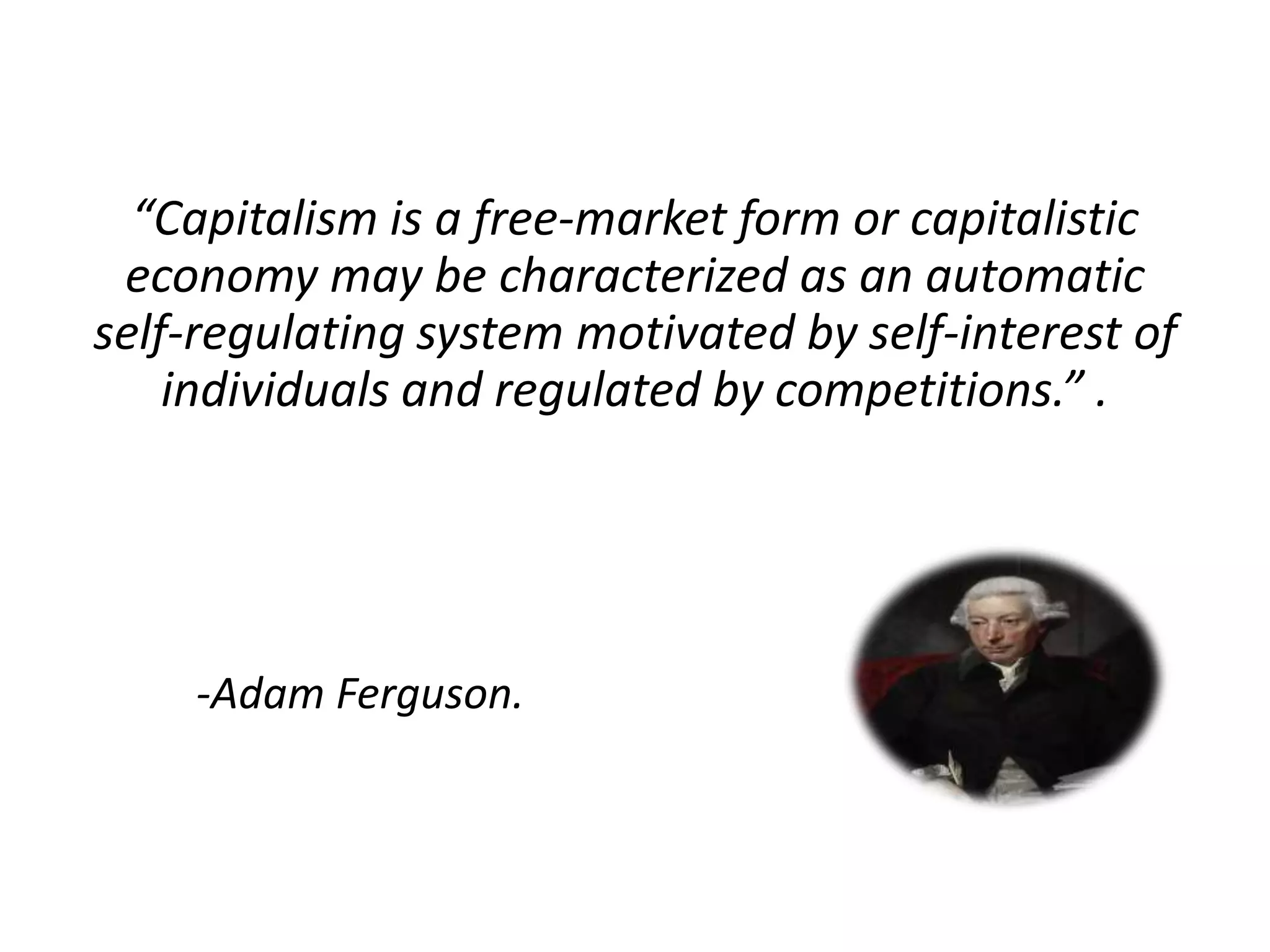 Lec 06 Economics systems Capitalism | PPTX