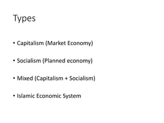 Lec 06 Economics systems Capitalism | PPTX