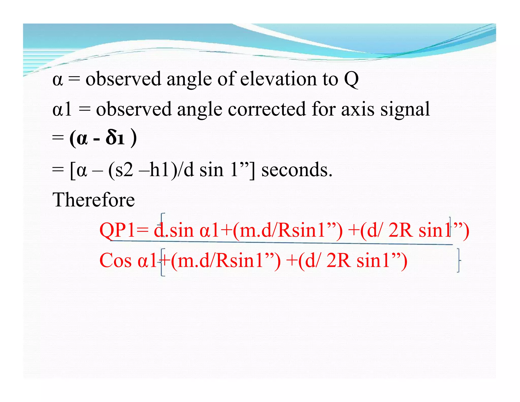 Trigonometric Levelling Unit 6 | PPT