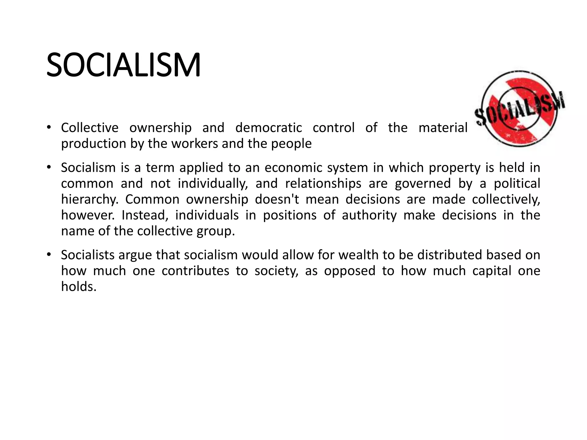Lec 07 Socialism | Mixed Economy | PPTX | Political Issues & policy ...