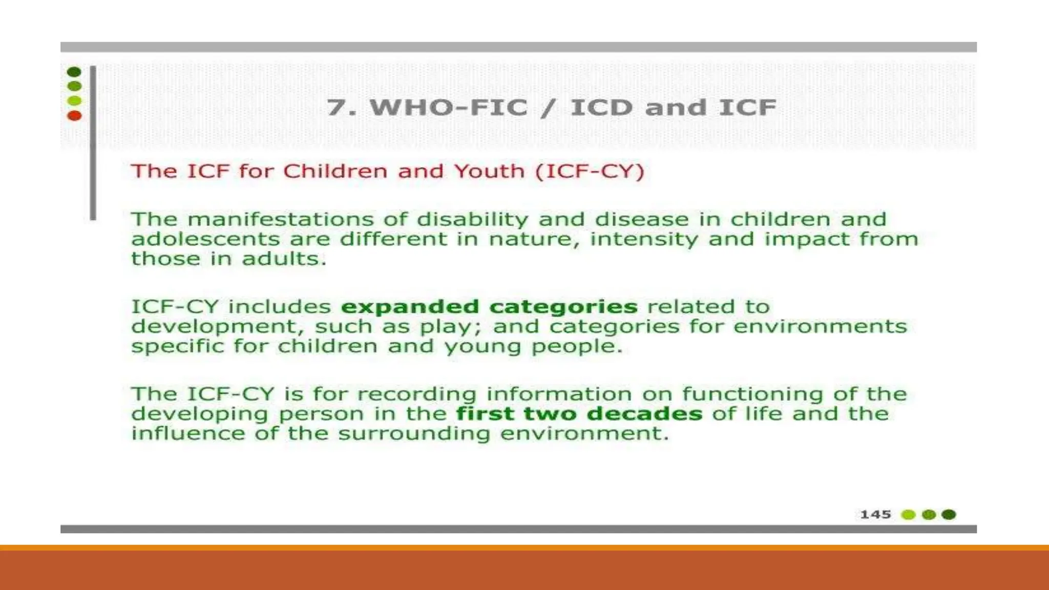 Unit-07 International classification of functional disability pptx | PPTX