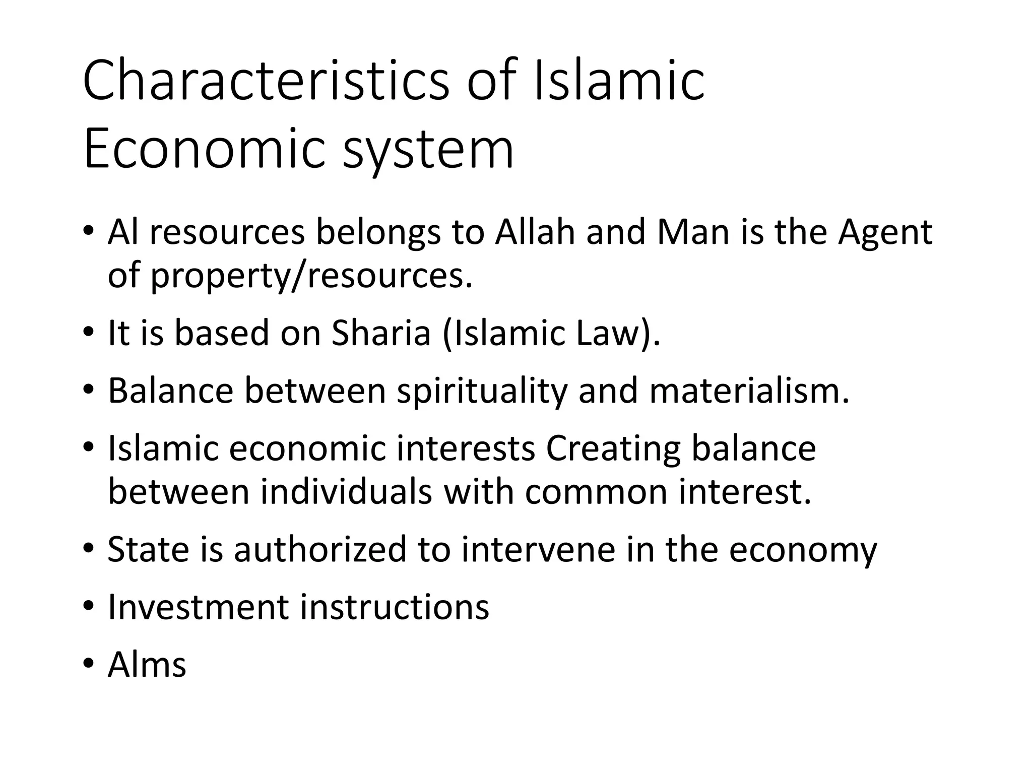 Lec 08 Islamic Economic System | PPTX