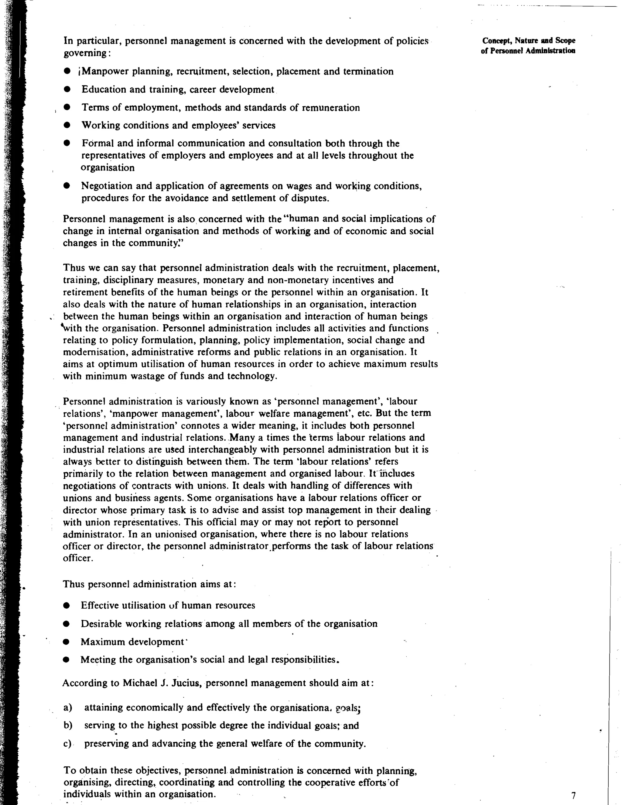 Unit 1CONCEPT, NATURE AND SCOPE OF PERSONNEL ADMINISTRATION | PDF