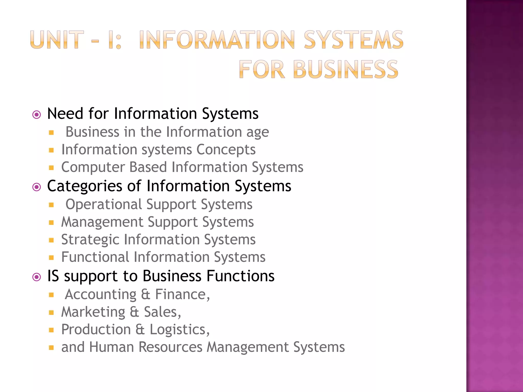 Information Technology for Business | PPTX