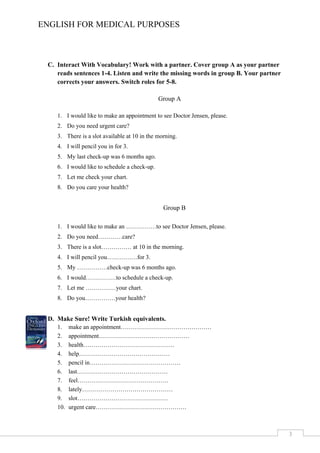Making a Doctor's Appointment | PDF