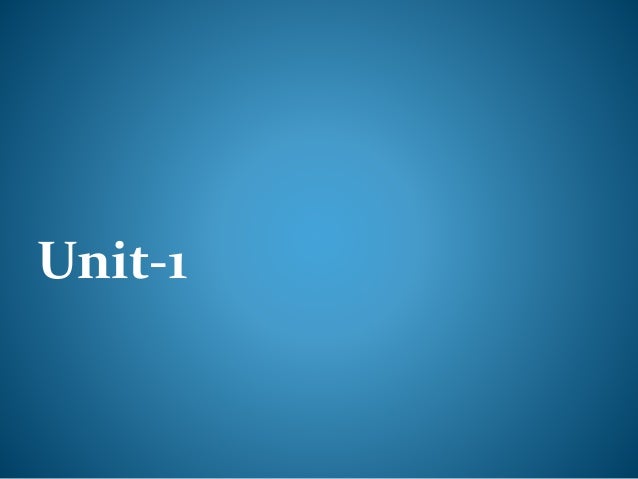 Unit 1