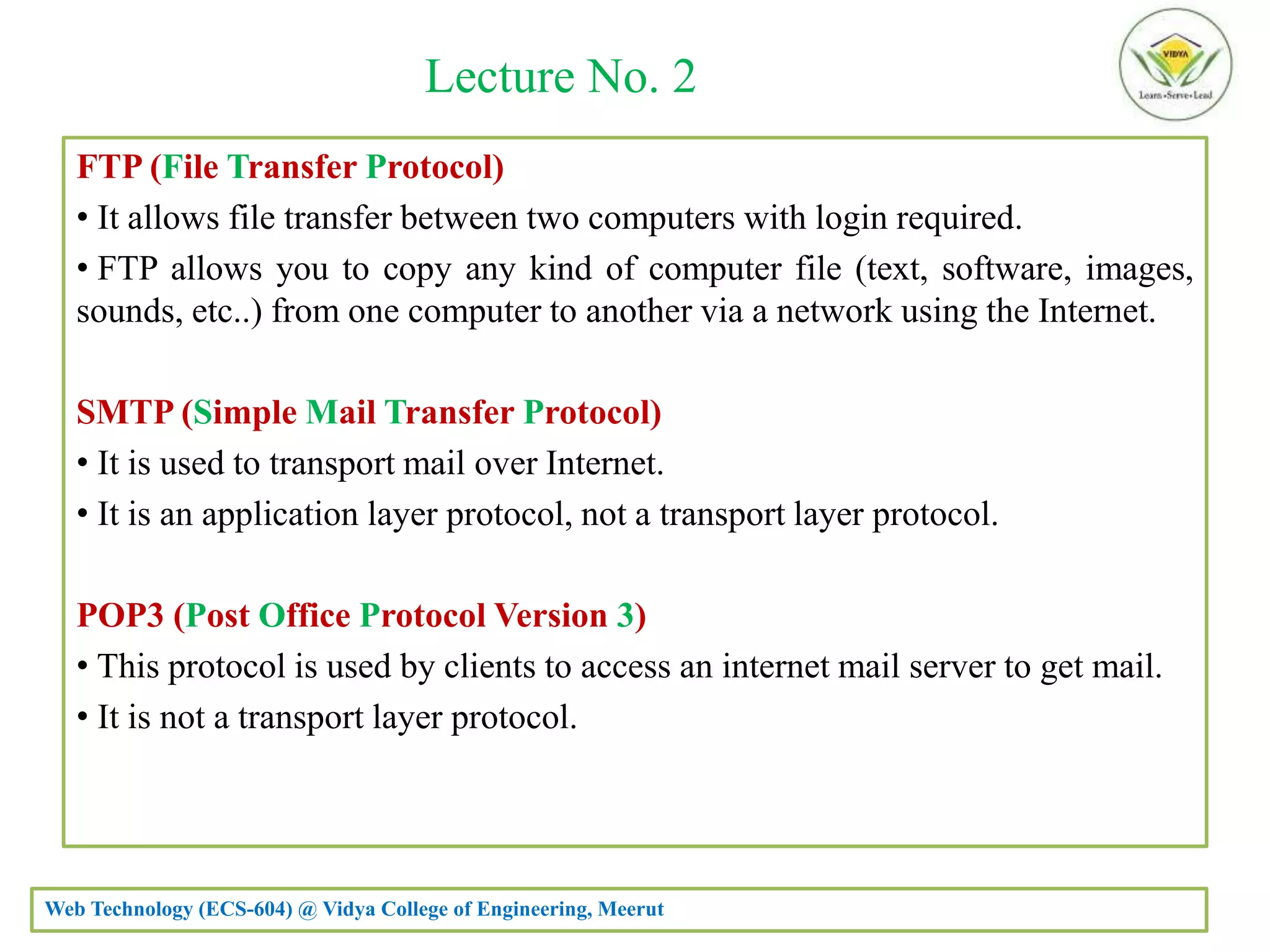 Introduction to Web Technology | PPTX