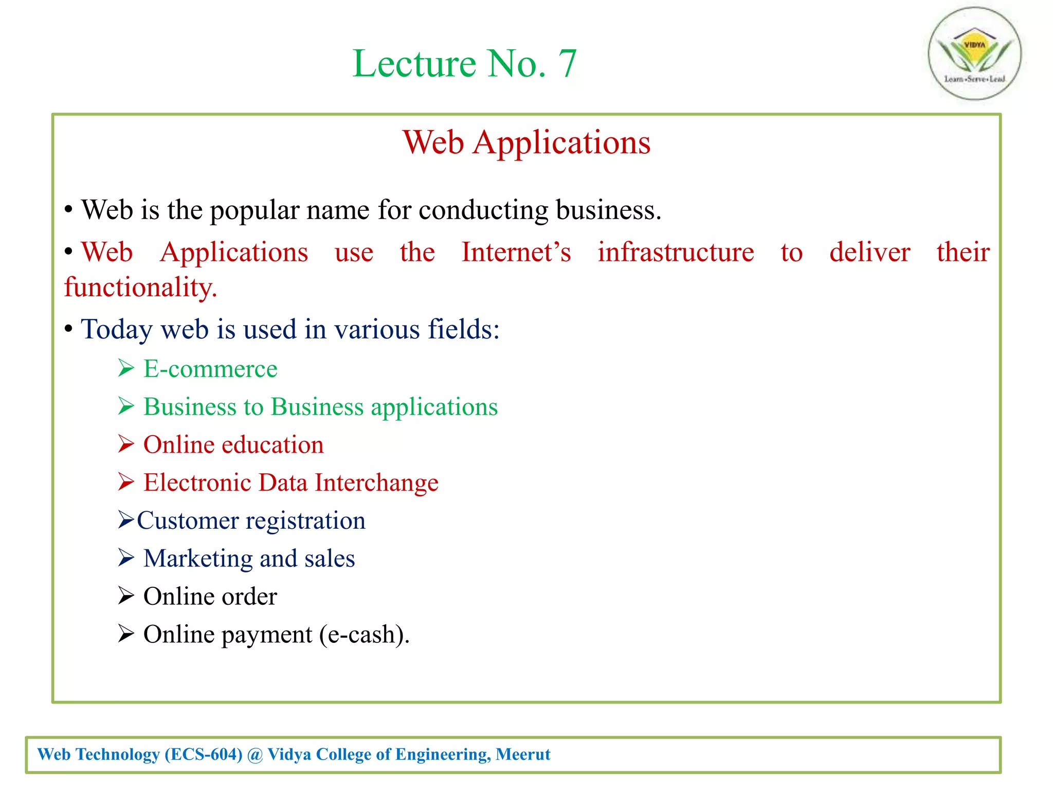 Introduction to Web Technology | PPTX
