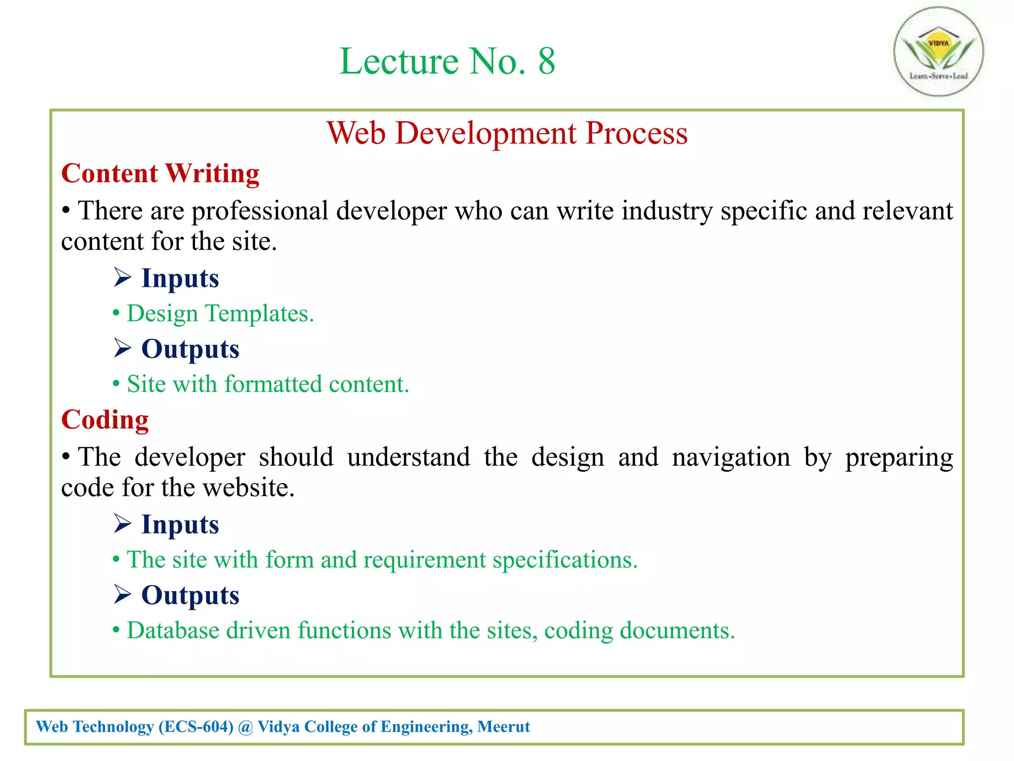 Introduction to Web Technology | PPT