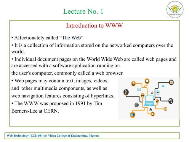 Introduction to Web Technology | PPTX