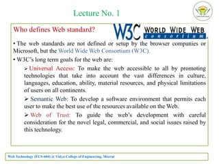 Introduction to Web Technology | PPTX