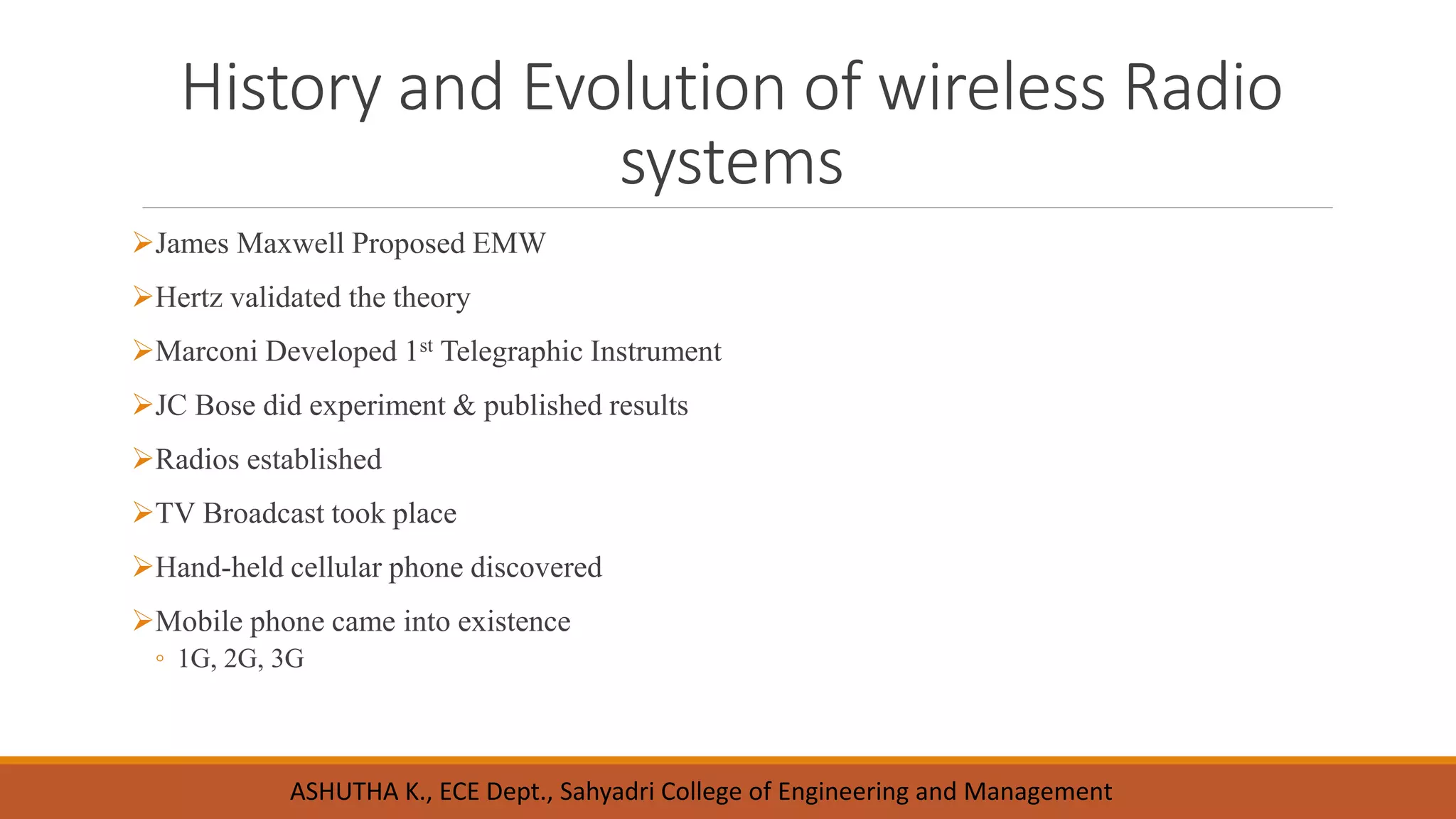 Unit 1 Introduction to wireless telecommunication system and networks | PDF