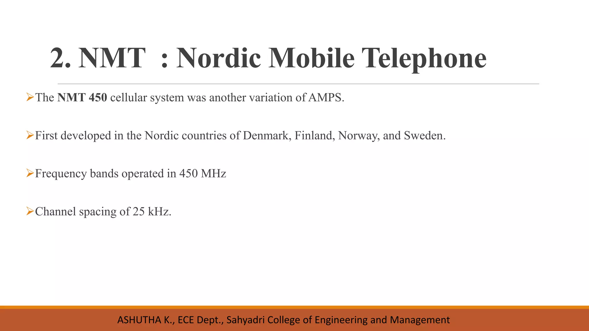 Unit 1 Introduction to wireless telecommunication system and networks | PDF
