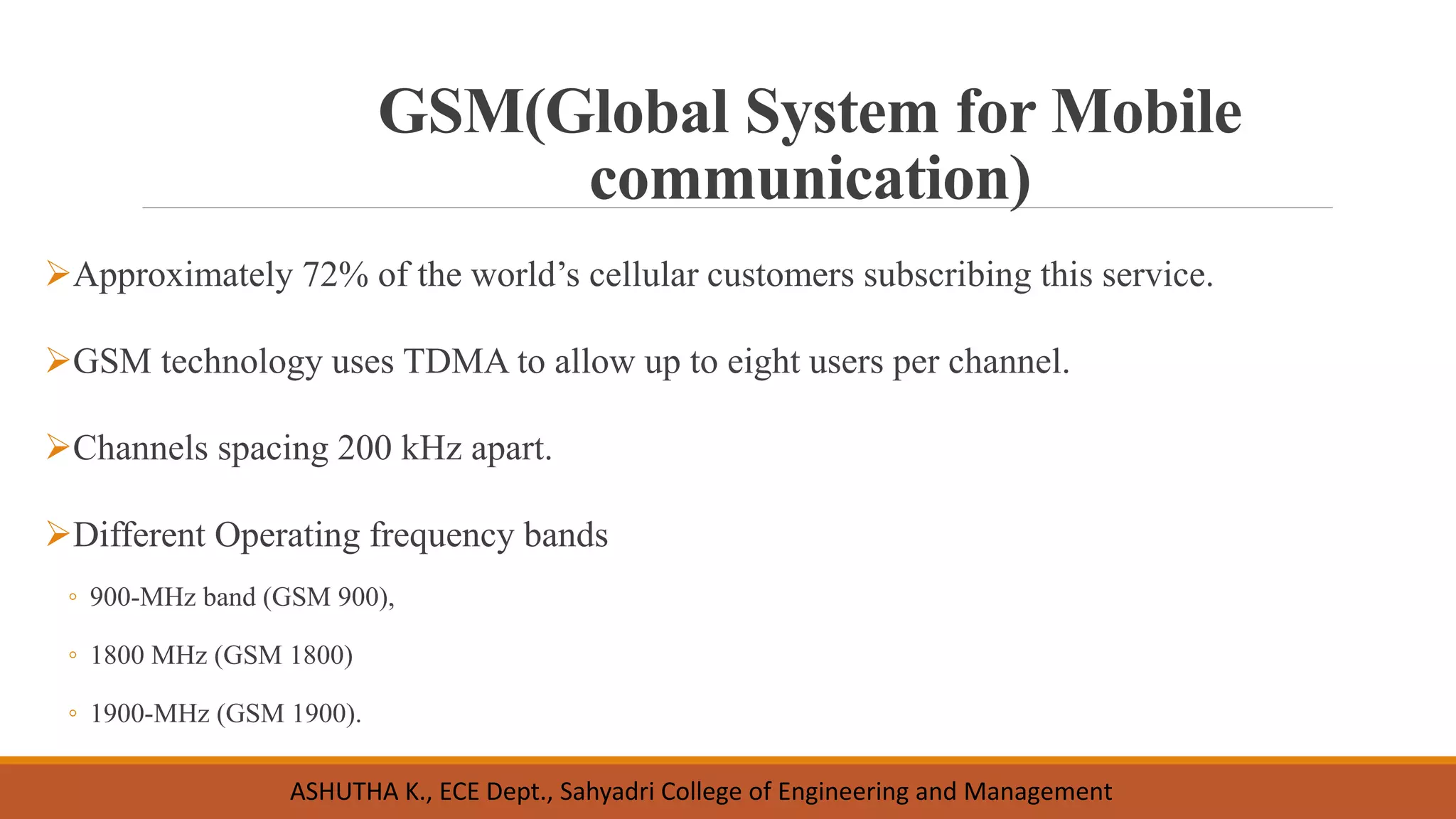 Unit 1 Introduction to wireless telecommunication system and networks | PDF