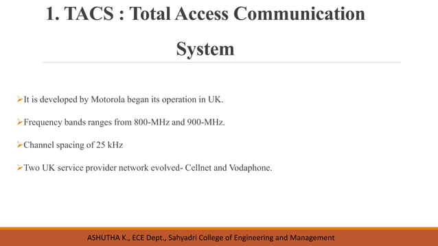 Unit 1 Introduction to wireless telecommunication system and networks ...