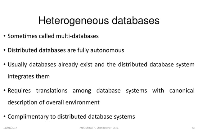 Distributed DBMS - Unit 1 - Introduction | PPT