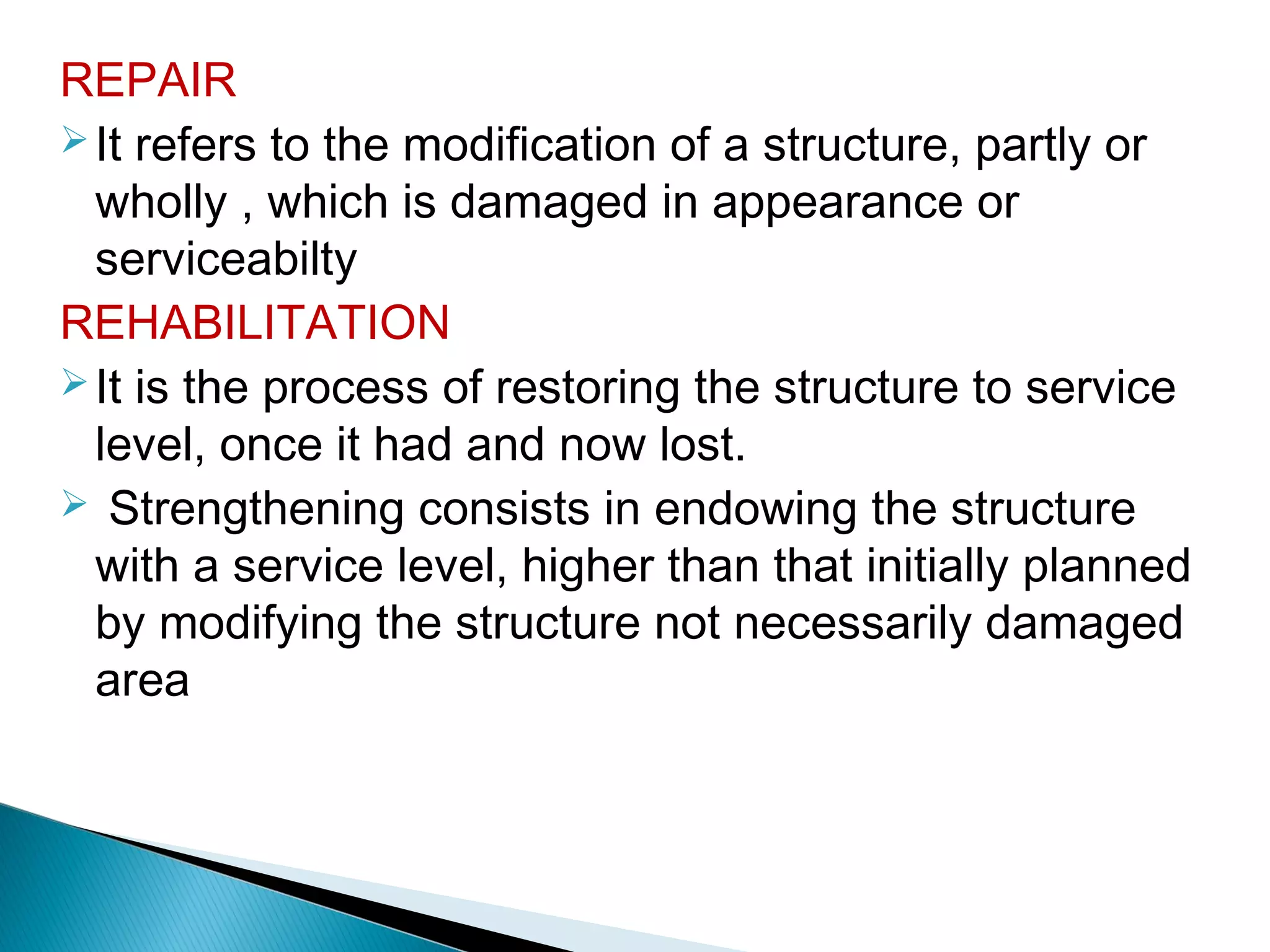 MAINTENANCE AND REPAIR STRATEGIES | PPT