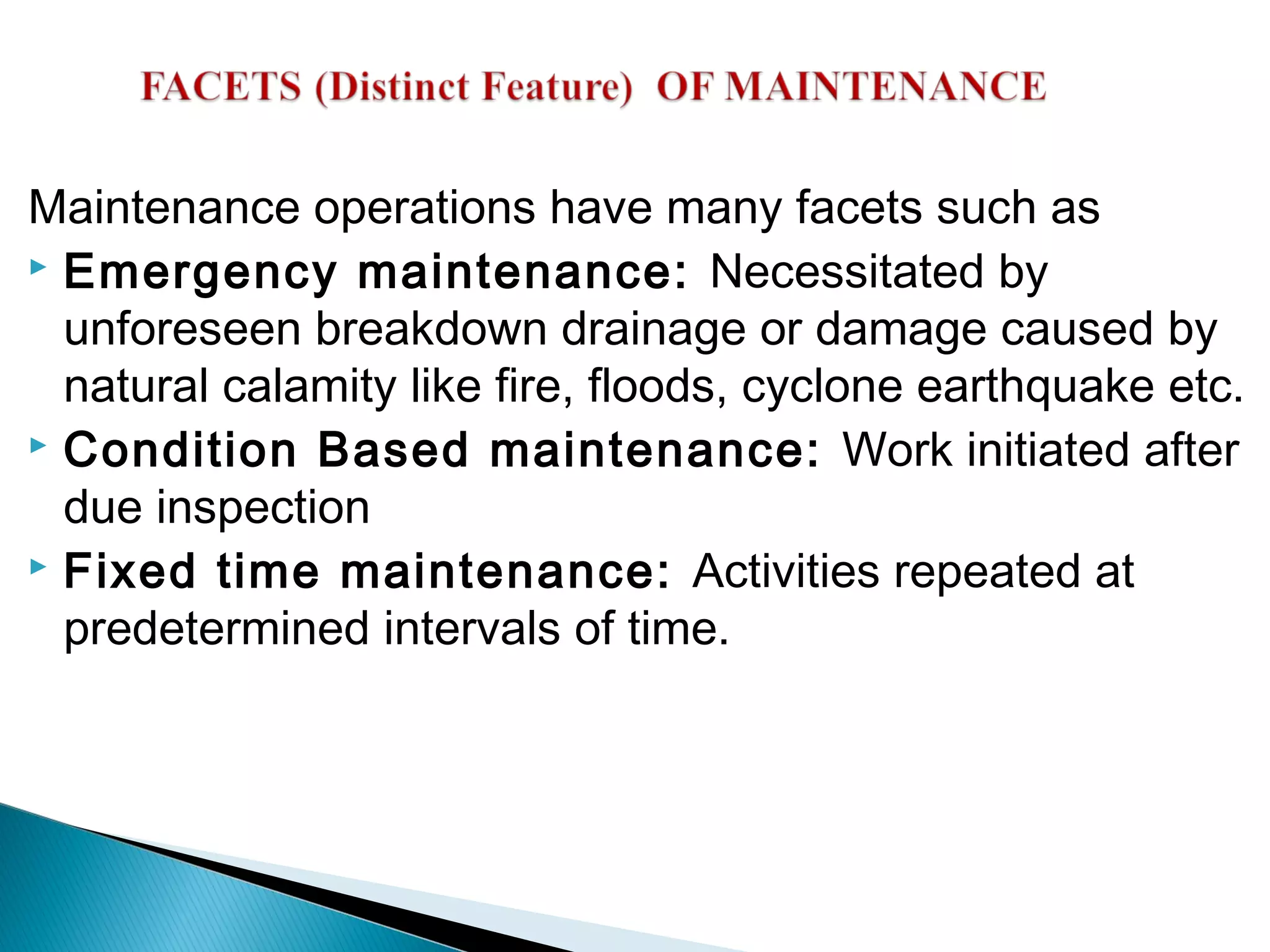 MAINTENANCE AND REPAIR STRATEGIES | PPT