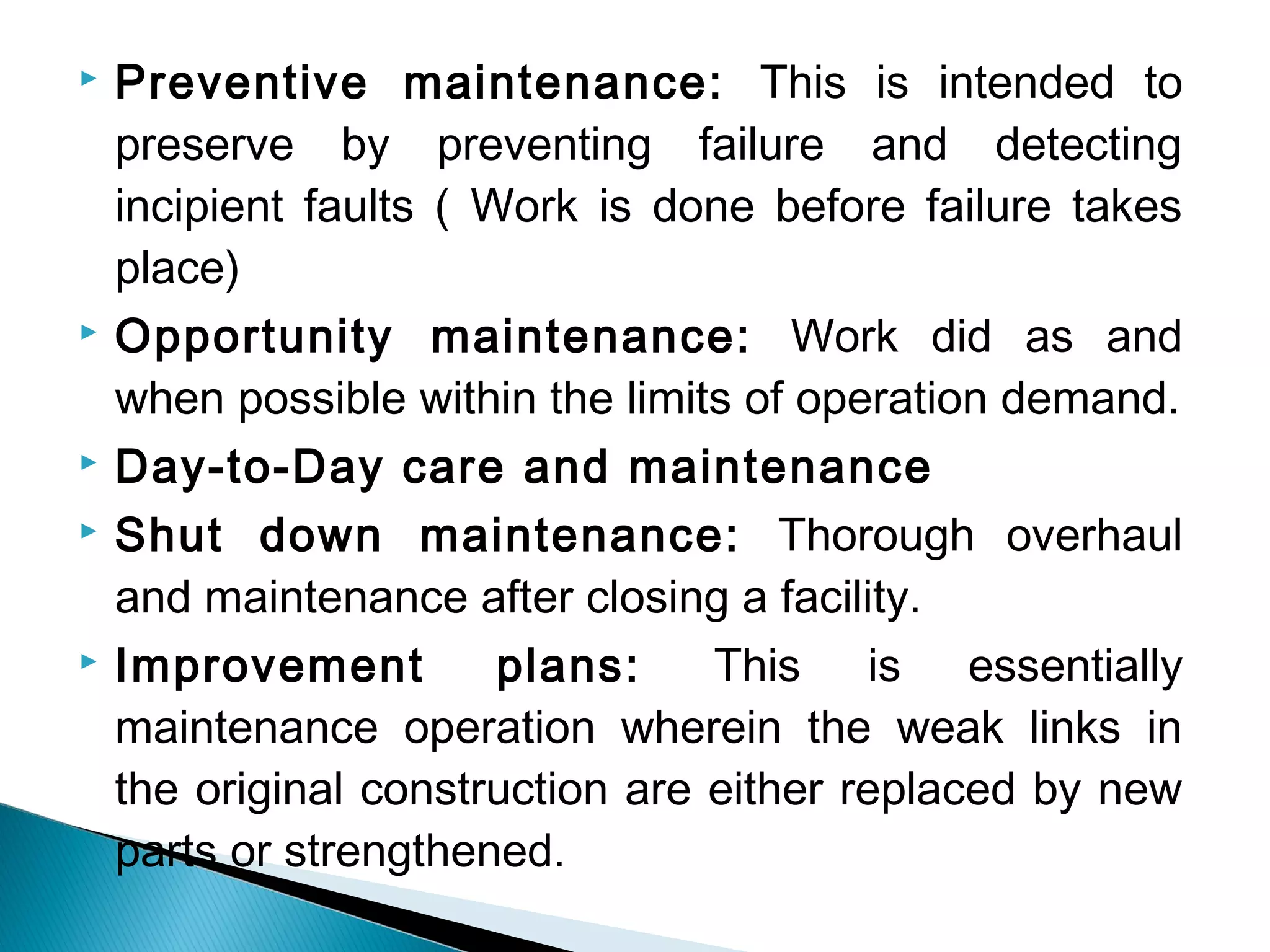 MAINTENANCE AND REPAIR STRATEGIES | PPT
