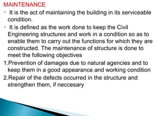 MAINTENANCE AND REPAIR STRATEGIES | PPT