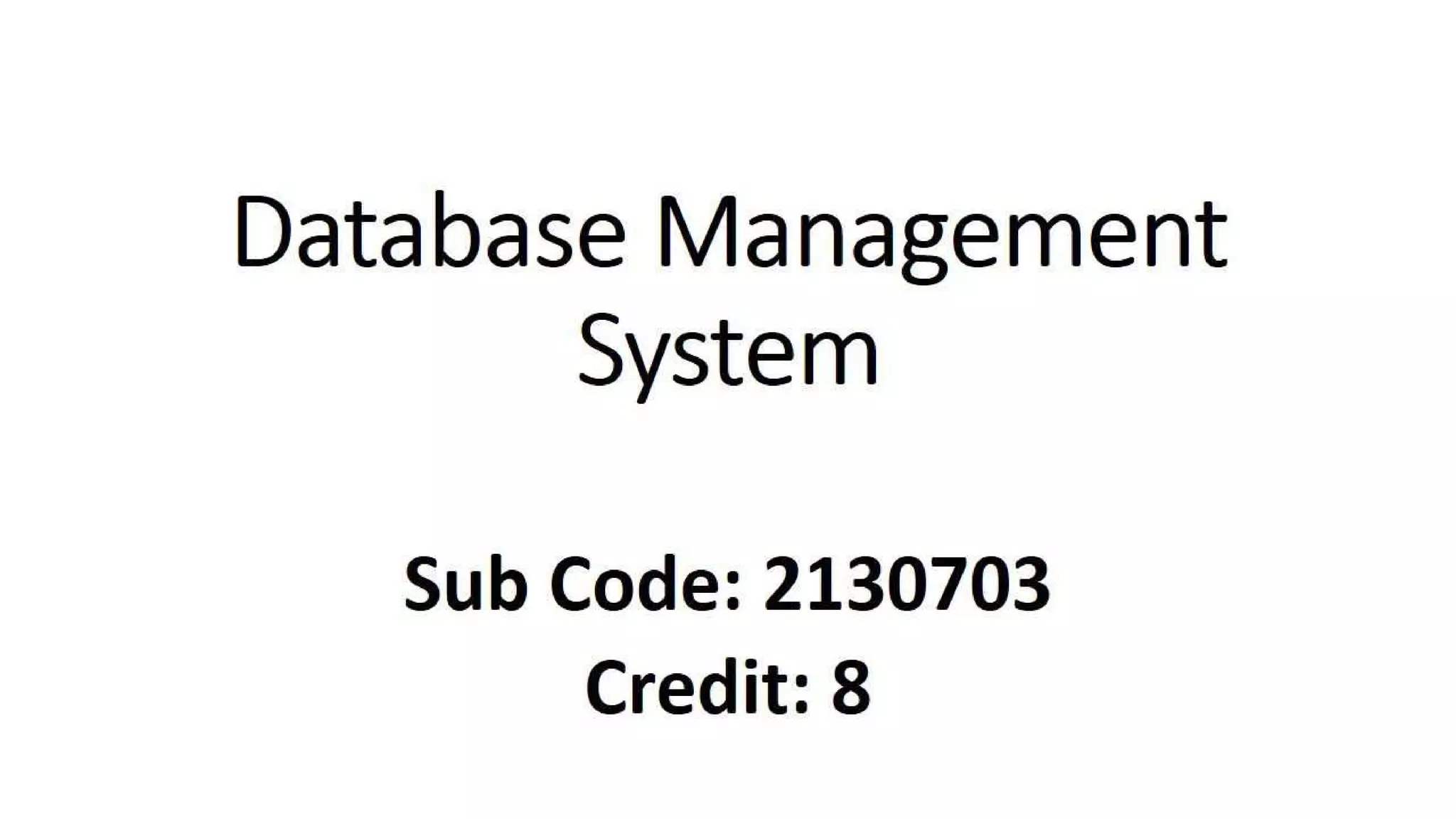 DBMS Unit 1 - Introductory concepts of DBMS | PDF | Databases | Computer Software and Applications