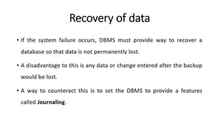 DBMS Unit 1 - Introductory concepts of DBMS | PPT