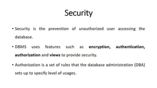 DBMS Unit 1 - Introductory concepts of DBMS | PPT