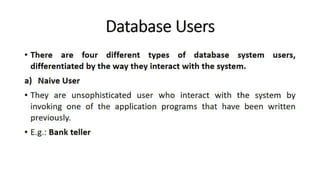 DBMS Unit 1 - Introductory concepts of DBMS | PPT