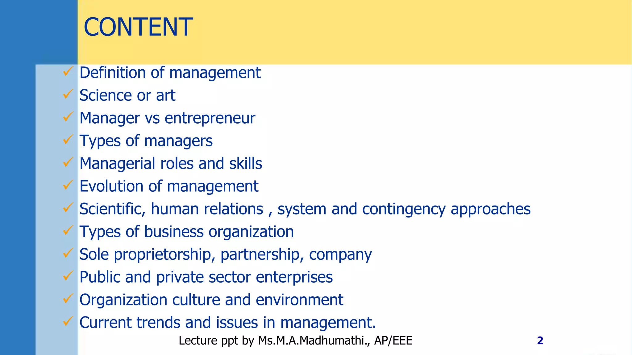 INTRODUCTION TO MANAGEMENT | PPTX