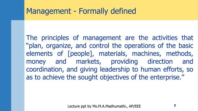 INTRODUCTION TO MANAGEMENT | PPT